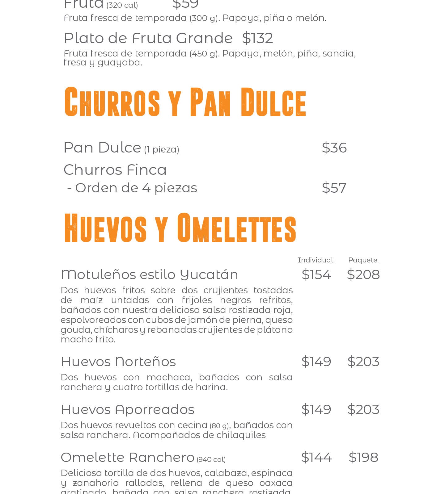 Menú Digital - La Finca