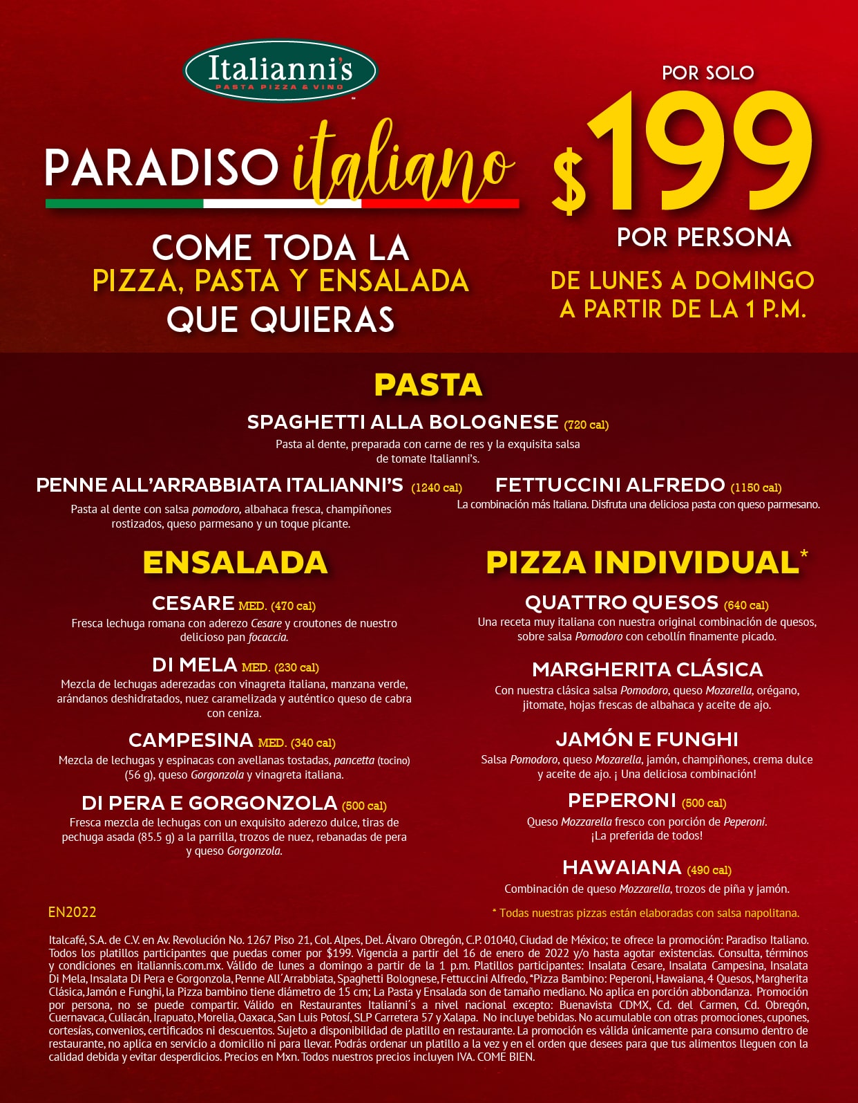 Menú Digital - Italiannis